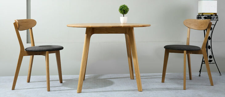Table à manger ronde Scandinave Sirkel - bois massif - Farogsonn